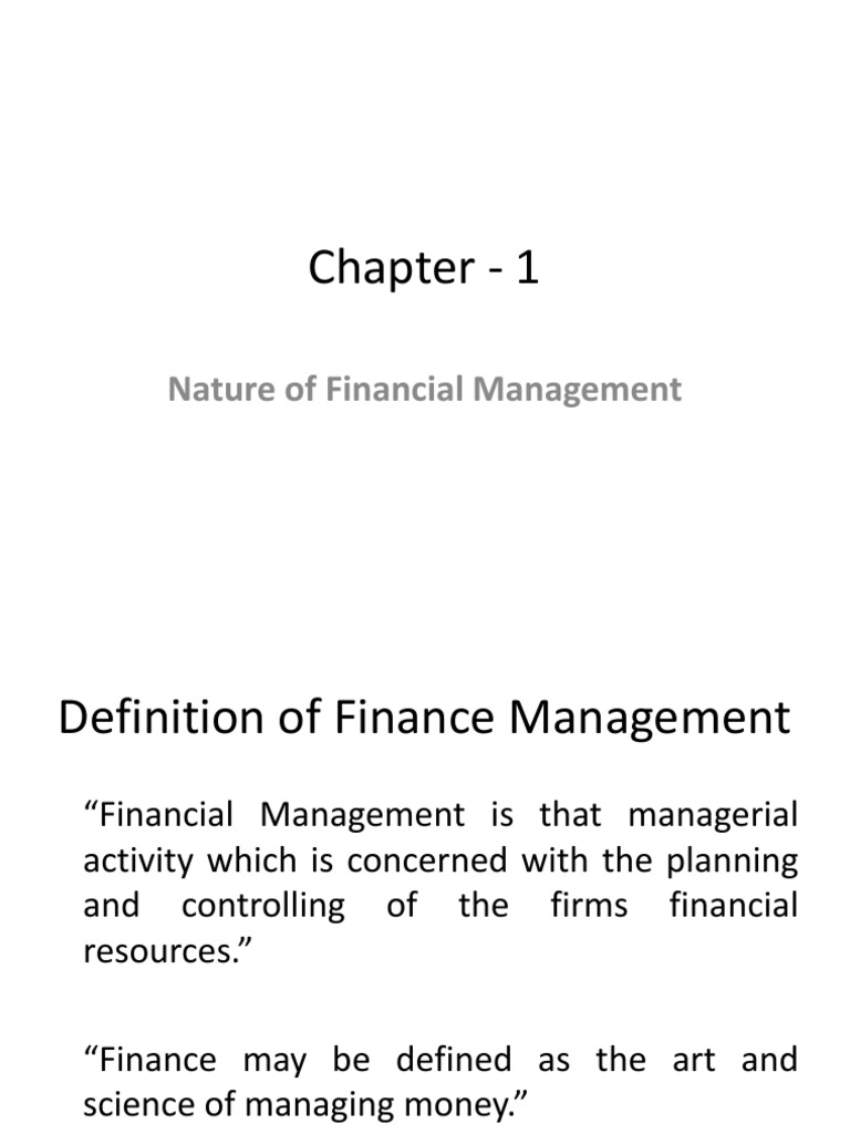 Chapter - 1: Nature of Financial Management | PDF | Risk | Profit ...