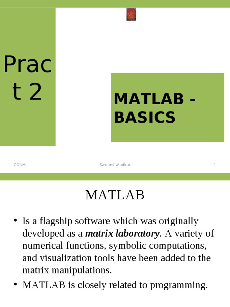 Prac t2: Matlab - Basics | PDF | Control Flow | Matrix (Mathematics)