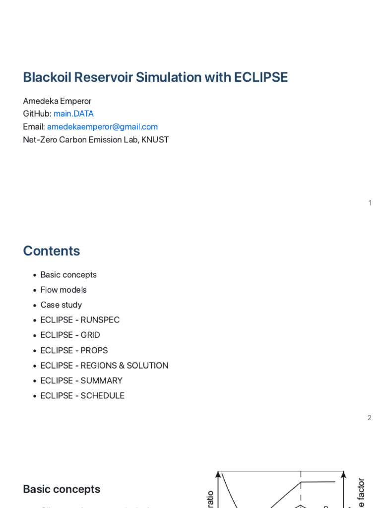 Blackoil Reservoir Simulation With ECLIPSE | PDF | Petroleum Reservoir ...