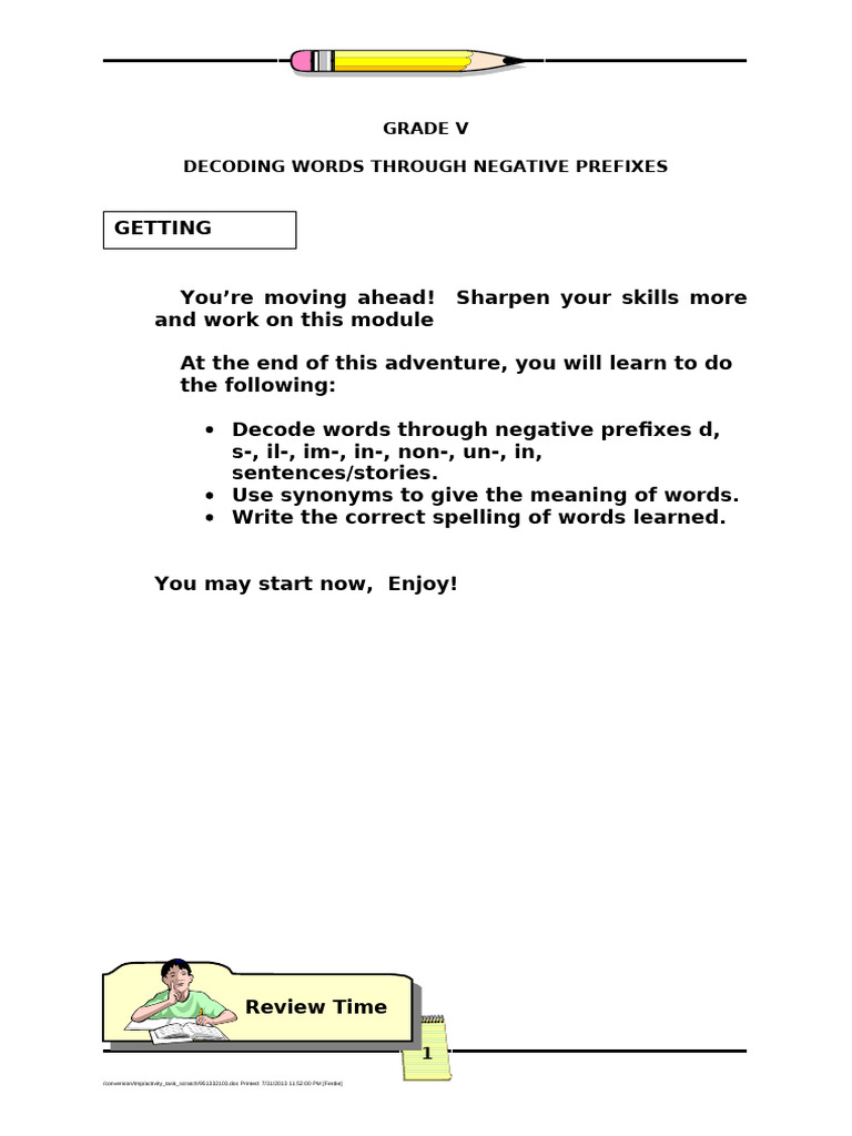 12-Decoding Words Through Negative Prefixes | PDF