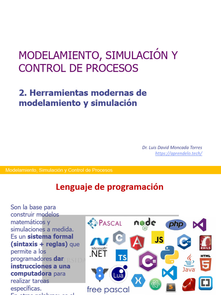 SEMANA 2. - Herramientas Modernas de Modelamiento y Simulación | PDF | Lenguaje de programación ...