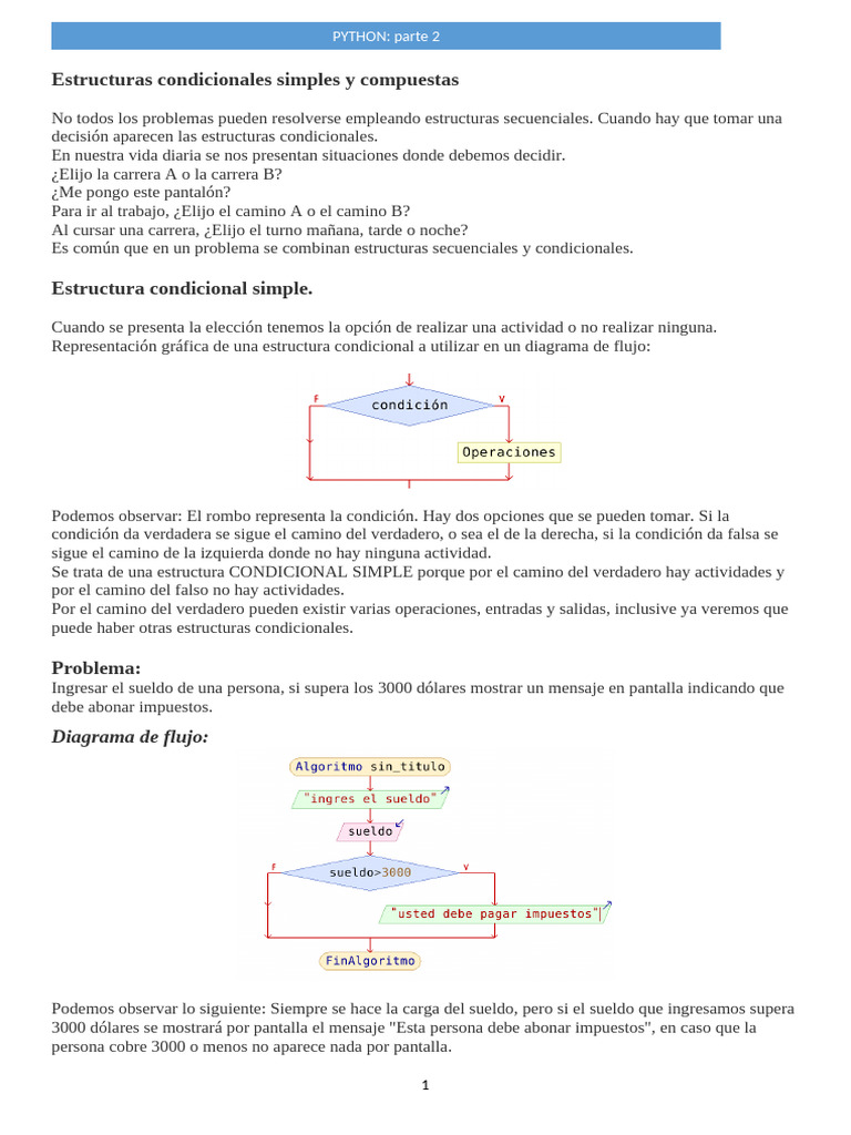 Python 2 - Condicional | PDF | Python (lenguaje de programación) | Programación de computadoras