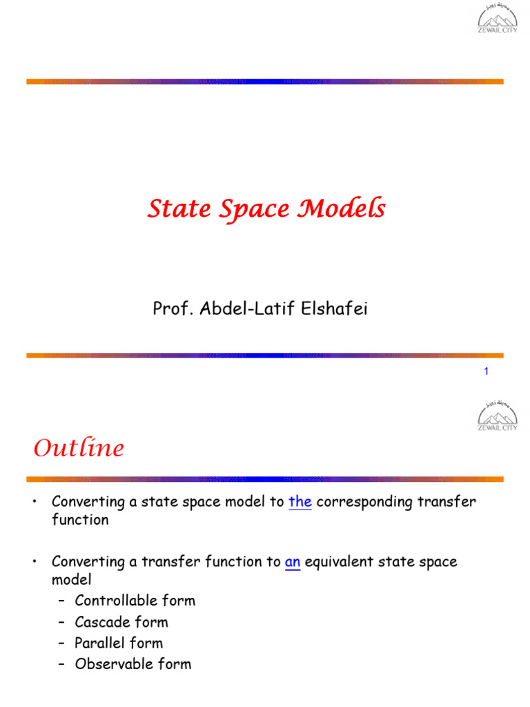 3 State Space Models Pt2 | PDF | Algebra | Mathematical Objects