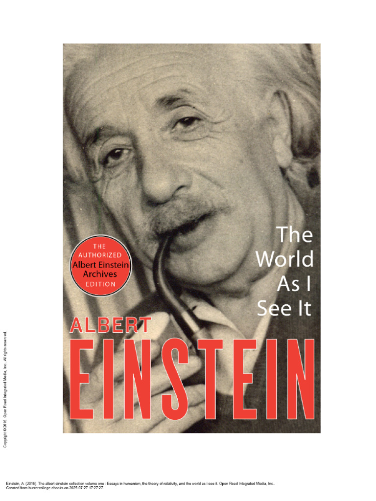 The - Albert - Einstein - Collection - Volume - One - Essays - I ...