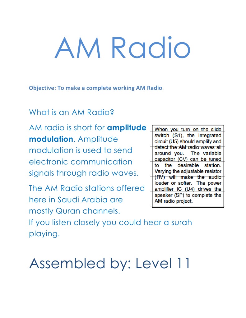 Build Your Own AM Radio Guide | PDF