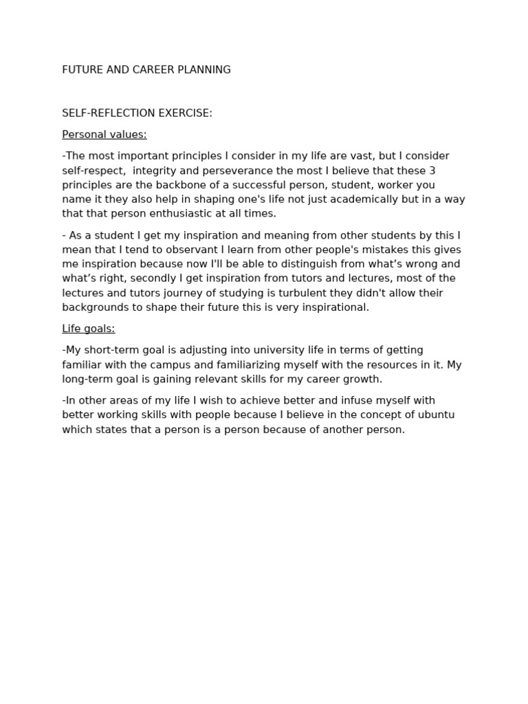 Future and Career Planning | PDF | Goal | Psychology