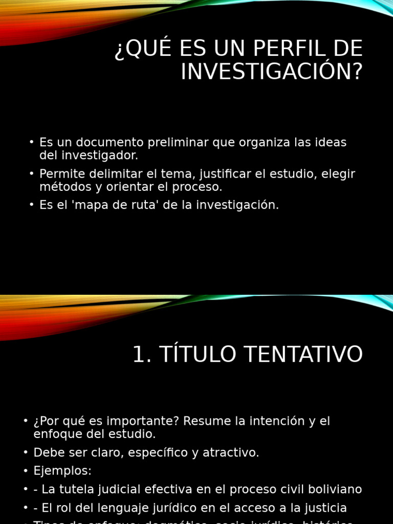 Definición de Perfil de Investigación | PDF