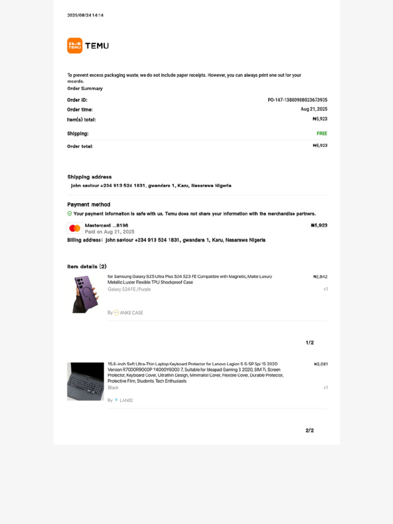 Temu Web Document | PDF