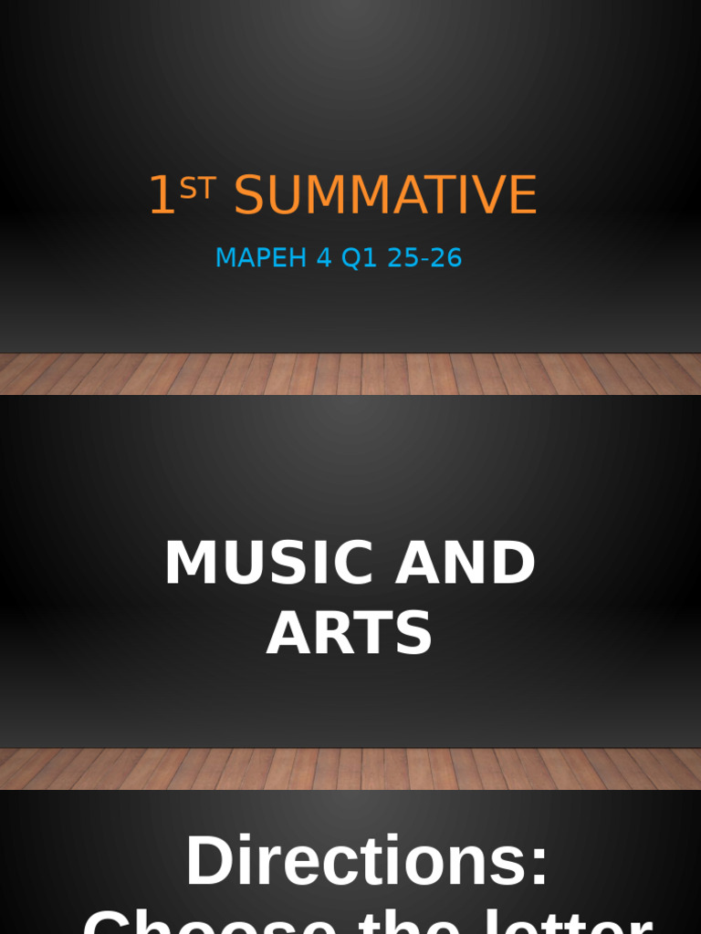 1st Summative in Mapeh 4 q1 | PDF