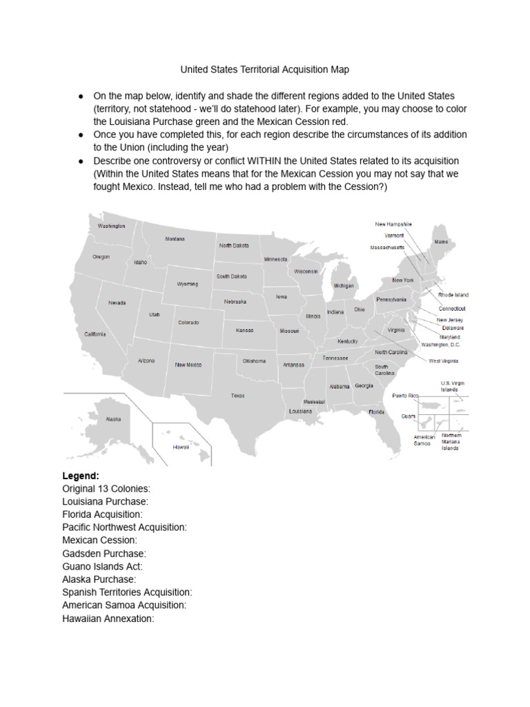 United States Territorial Acquisition Map-2 | PDF