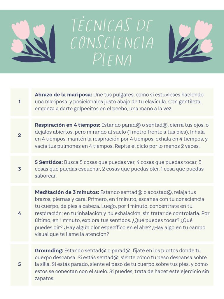 Técnicas de Consciencia Plena 20241104 120115 0000 | PDF