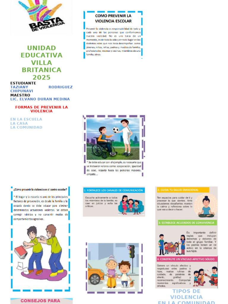 Triptico Tazy | PDF | Violencia | Abuso infantil