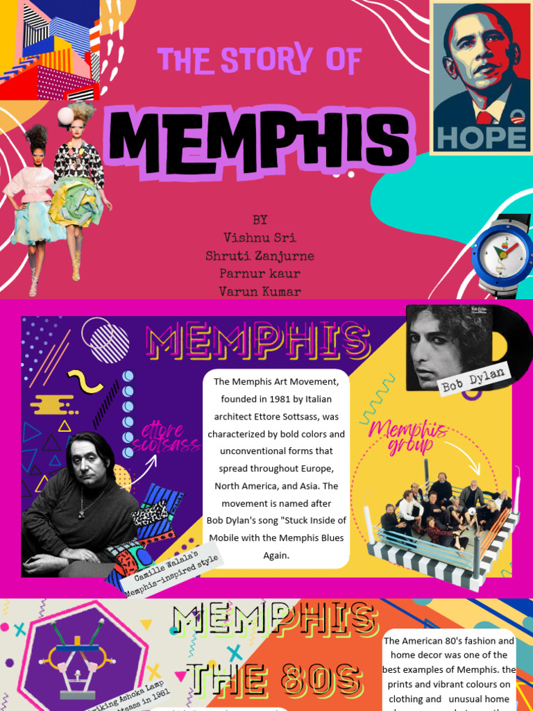 Memphis Art Movement Overview | PDF | Product Design | Interior Design