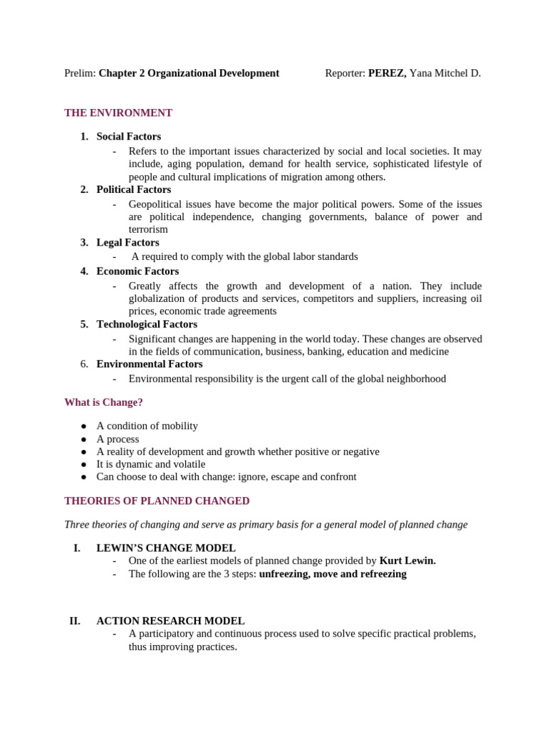 Prelim Chapter 2 Module Reporter PEREZ Yana Mitchel D | PDF | Action ...