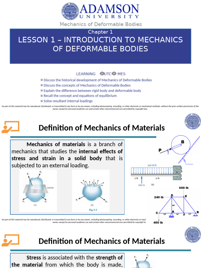 STREMA - Introduction To Mechanics of Deformable Bodies | PDF ...