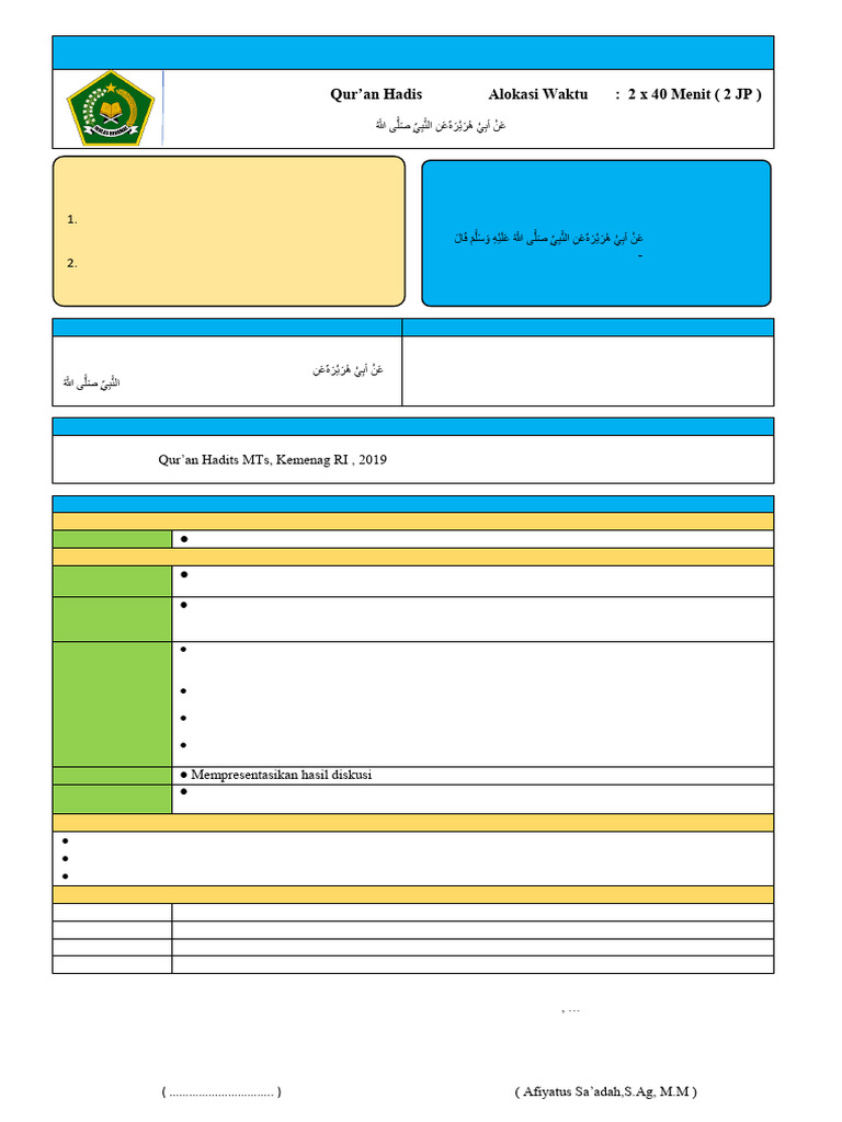 5 RPP QH Mts Vii Ganjil 3.2 2 | PDF