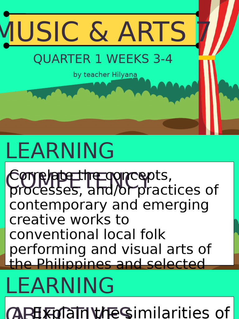 Music & Arts 7 Quarter 2 Weeks 3-4 by HC | PDF | Weaving | Textile Arts