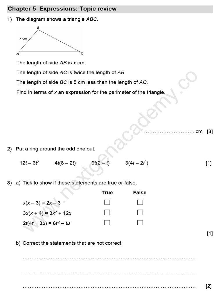 Chapter 5 (Expressions) - Watermark | PDF | Elementary Geometry ...