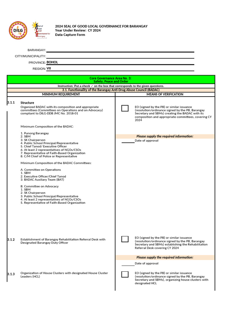 2024 SGLGB Data Capture Form DCF | PDF