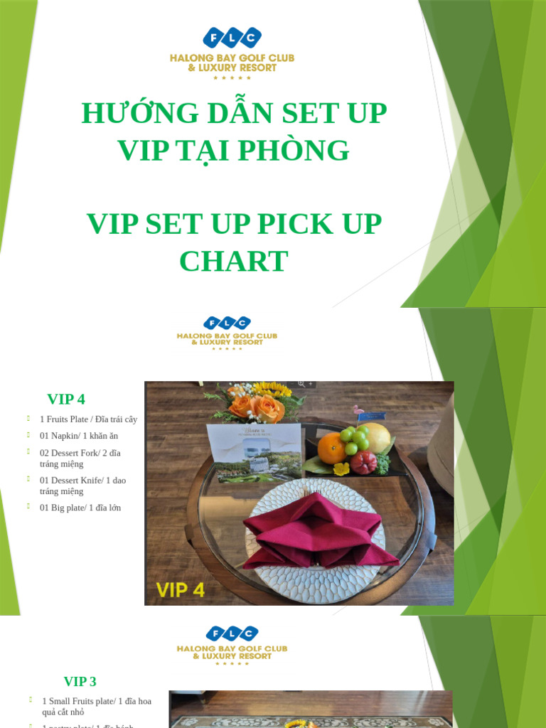 Vip Set Up Pick Up Chart | PDF