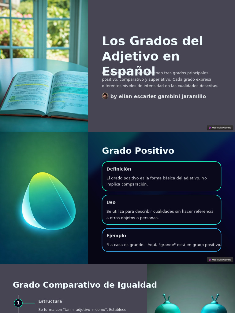 Los Grados Del Adjetivo en Espanol | PDF
