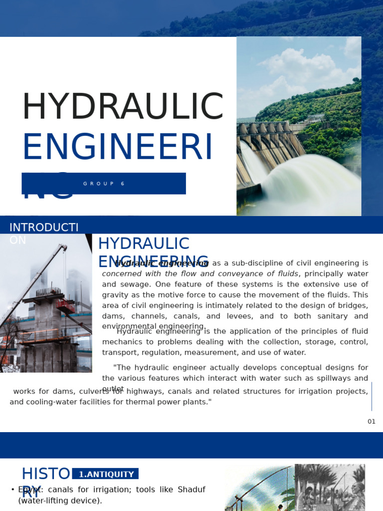 Hydraulic Engineering Presentation | PDF | Hydraulic Engineering | Fluid Dynamics