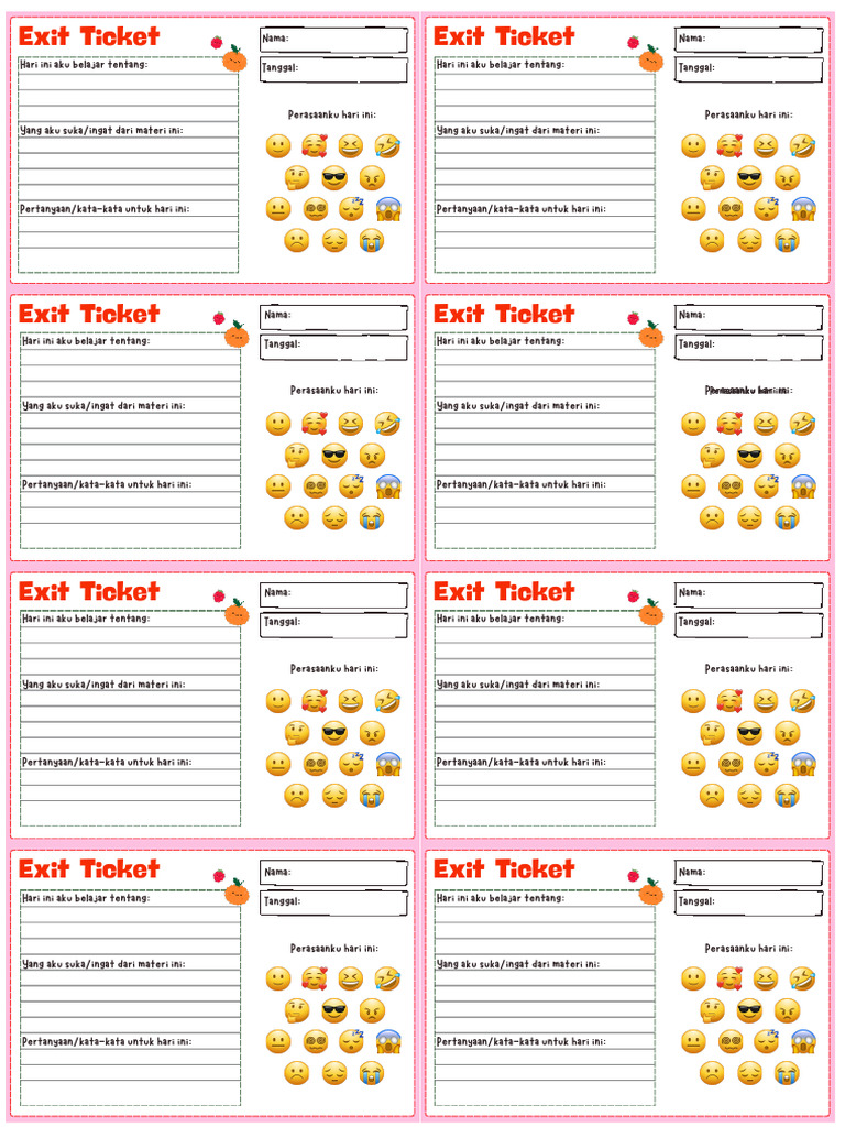 Hand Drawn Back To School Exit Ticket | PDF
