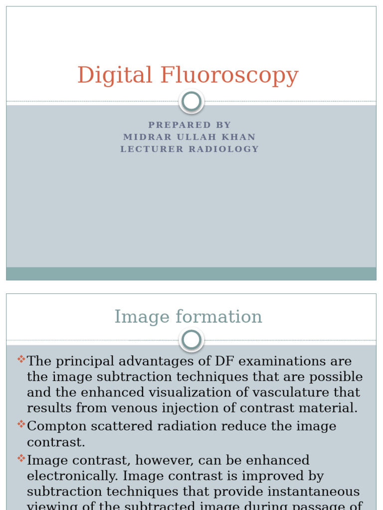Digital Fluoroscopy 3 | PDF | X Ray | Imaging