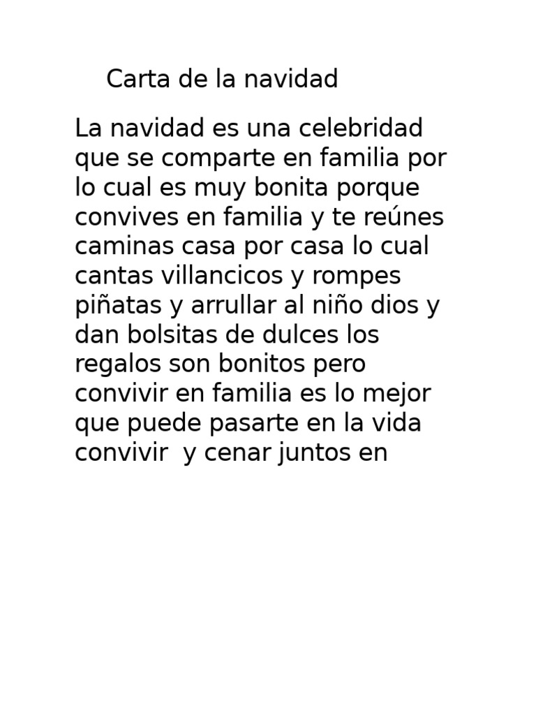 Carta de La Navidad | PDF