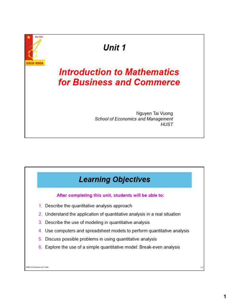 Unit 1 | PDF | Analytics | Quantitative Research