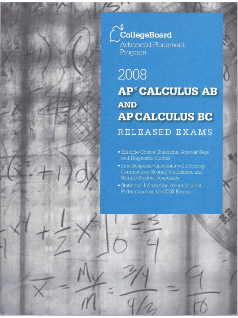 AP Calc Both 2008 Released | PDF