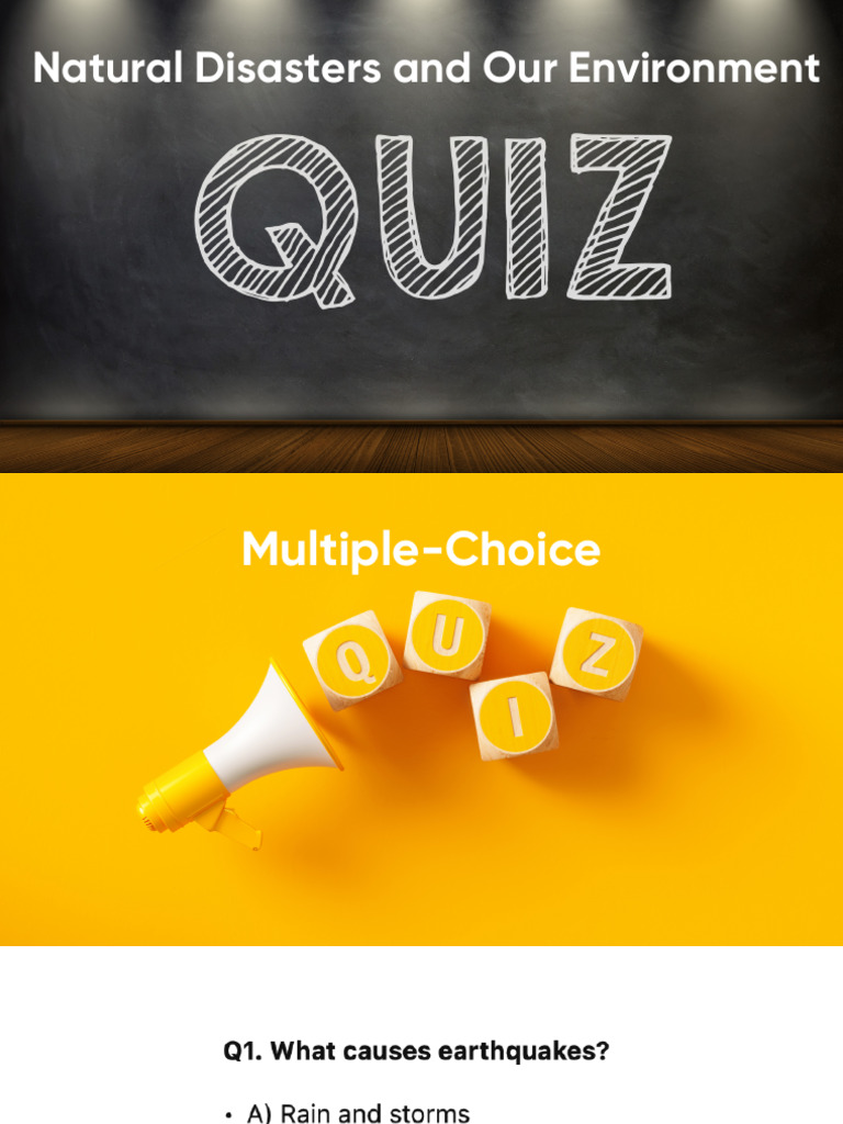 Natural Disasters and Our Environment Quiz | PDF