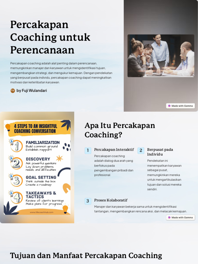 Percakapan Coaching Untuk Perencanaan | PDF