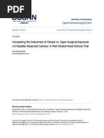 Open vs Closed Canine Exposure Techniques | PDF | Orthodontics | Human ...