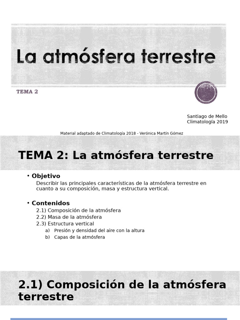 Características de la Atmósfera Terrestre | PDF | Atmósfera | Aerosol
