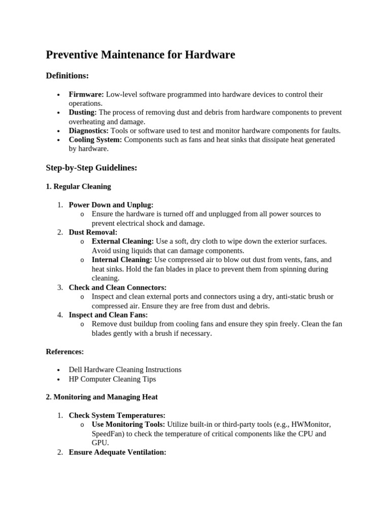 Hardware Preventive Maintenance Guide | PDF | Computer Hardware | Computing