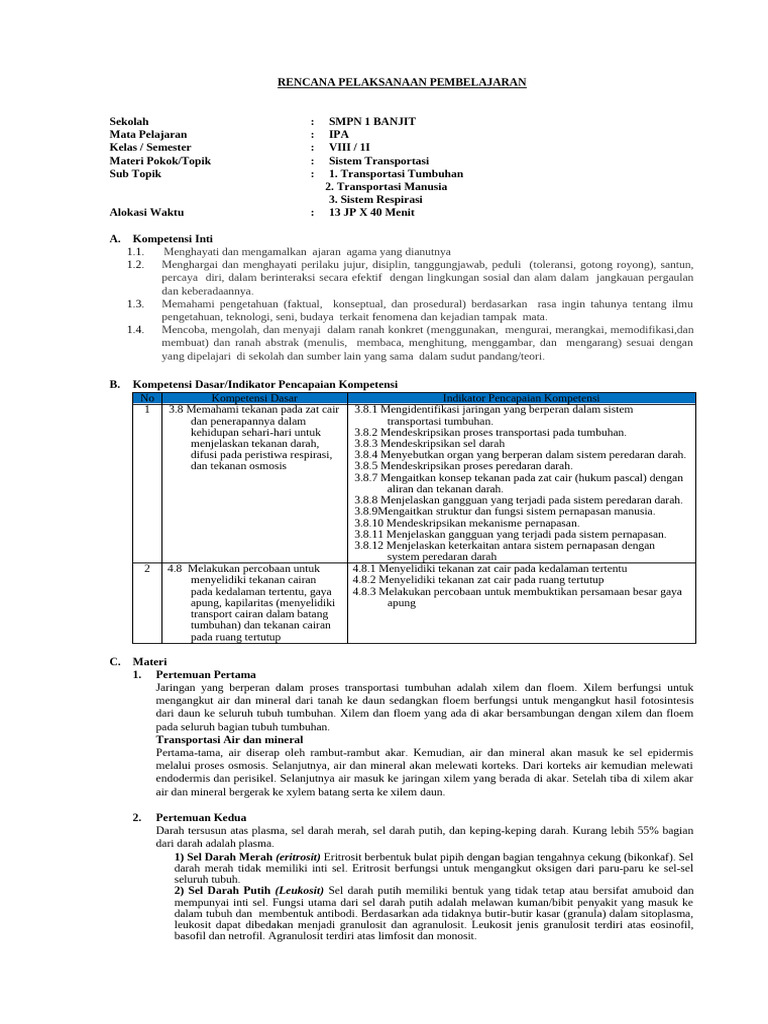 Bab 6 - Sistem Transportasi (Peredaran Darah) | PDF