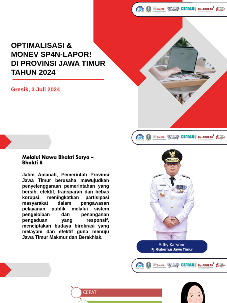 Paparan Bu Kadis-Rakor SP4N-LAPOR! 2024 Edit | PDF