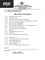 Essential 201 Files Documentation Checklist | PDF