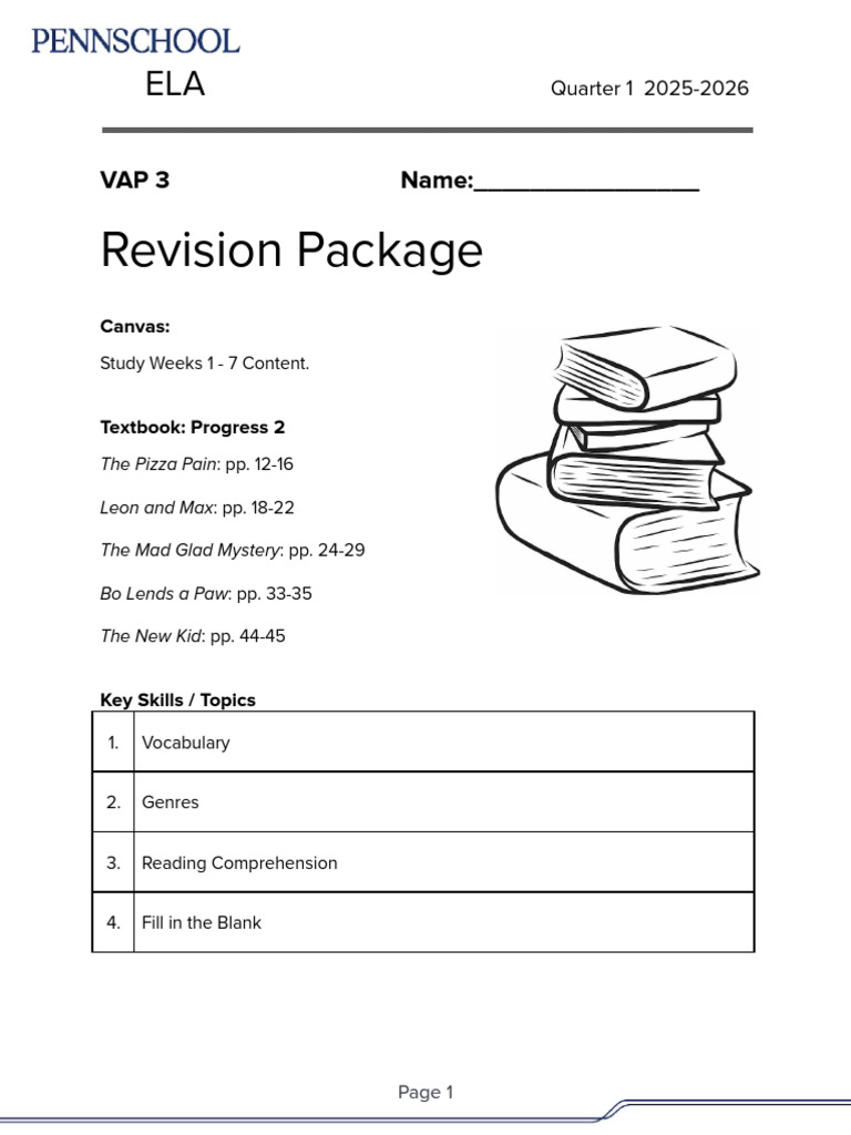 VAP3 ELA Revision Package 25 26 | PDF | Fantasy