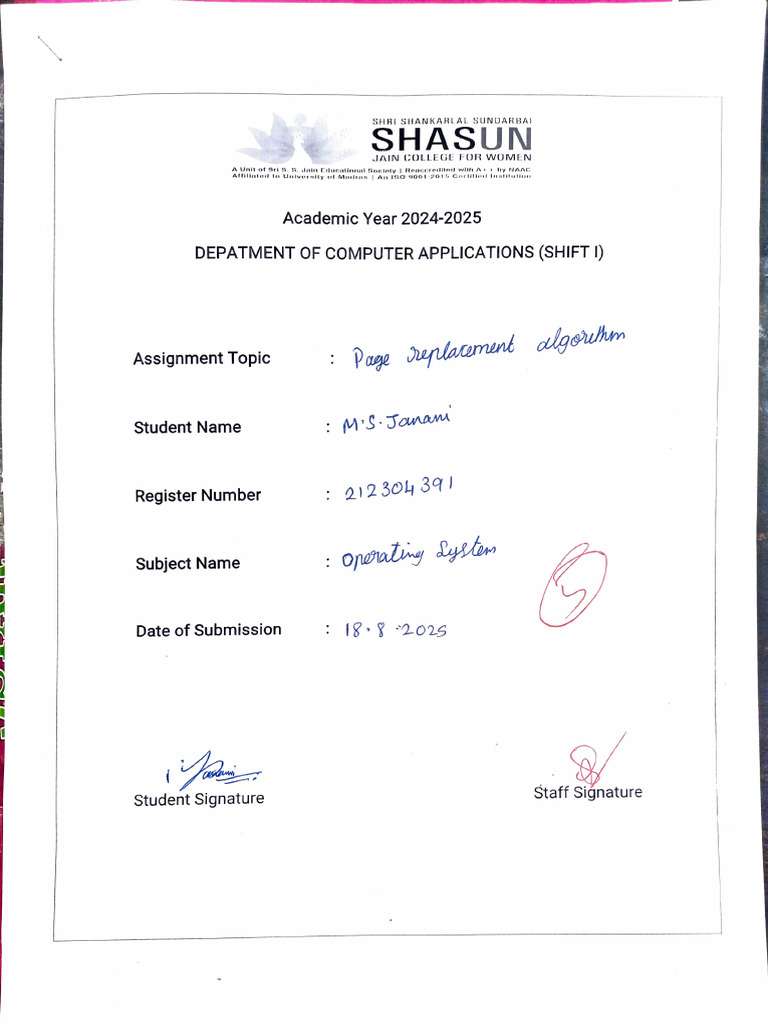 Os - Algorithm - Assignment | PDF