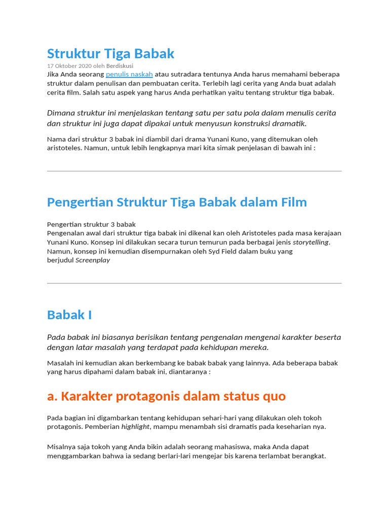 Struktur Tiga Babak | PDF