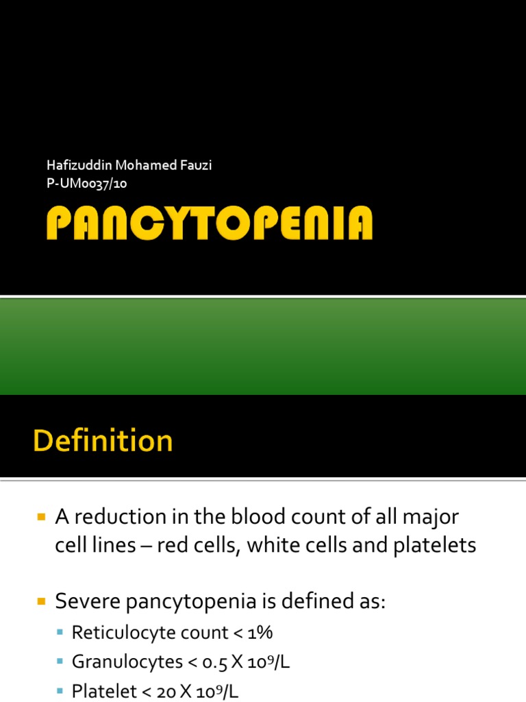 Pancytopenia | Anemia | Leukemia