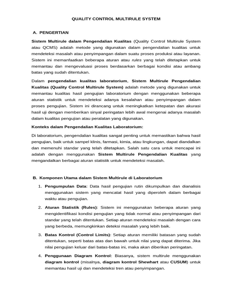 Sistem Multirule untuk Kontrol Kualitas | PDF