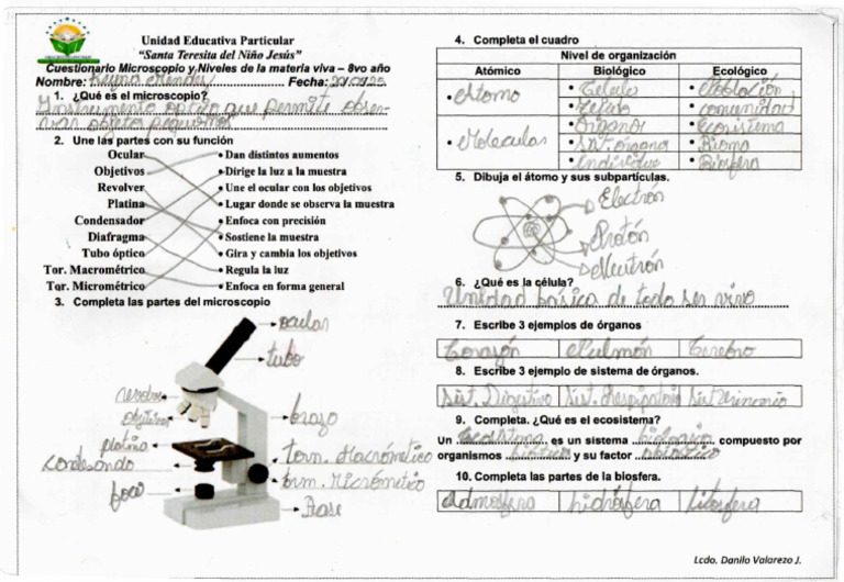 Taller 1 - El Microscopio | PDF