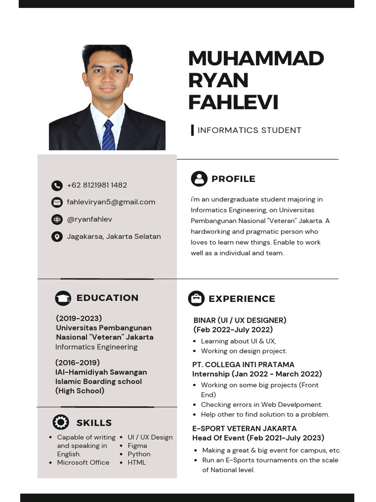 CV - M Ryan Fahlevi | PDF