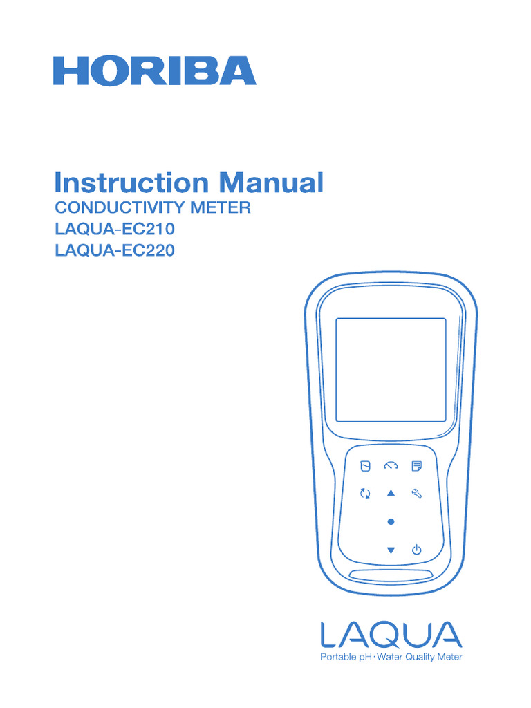 Horiba LAQUA EC210 EC220 Conductivity Meter Manual | PDF | Calibration