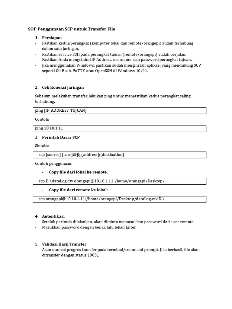 Panduan SCP Transfer File Efisien | PDF