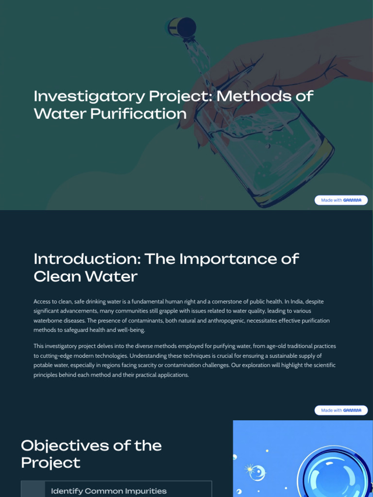 Water Purification Methods in India | PDF | Water Purification | Water