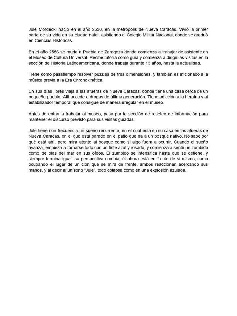 Biografía de Jule Mordecki en 2530 | PDF